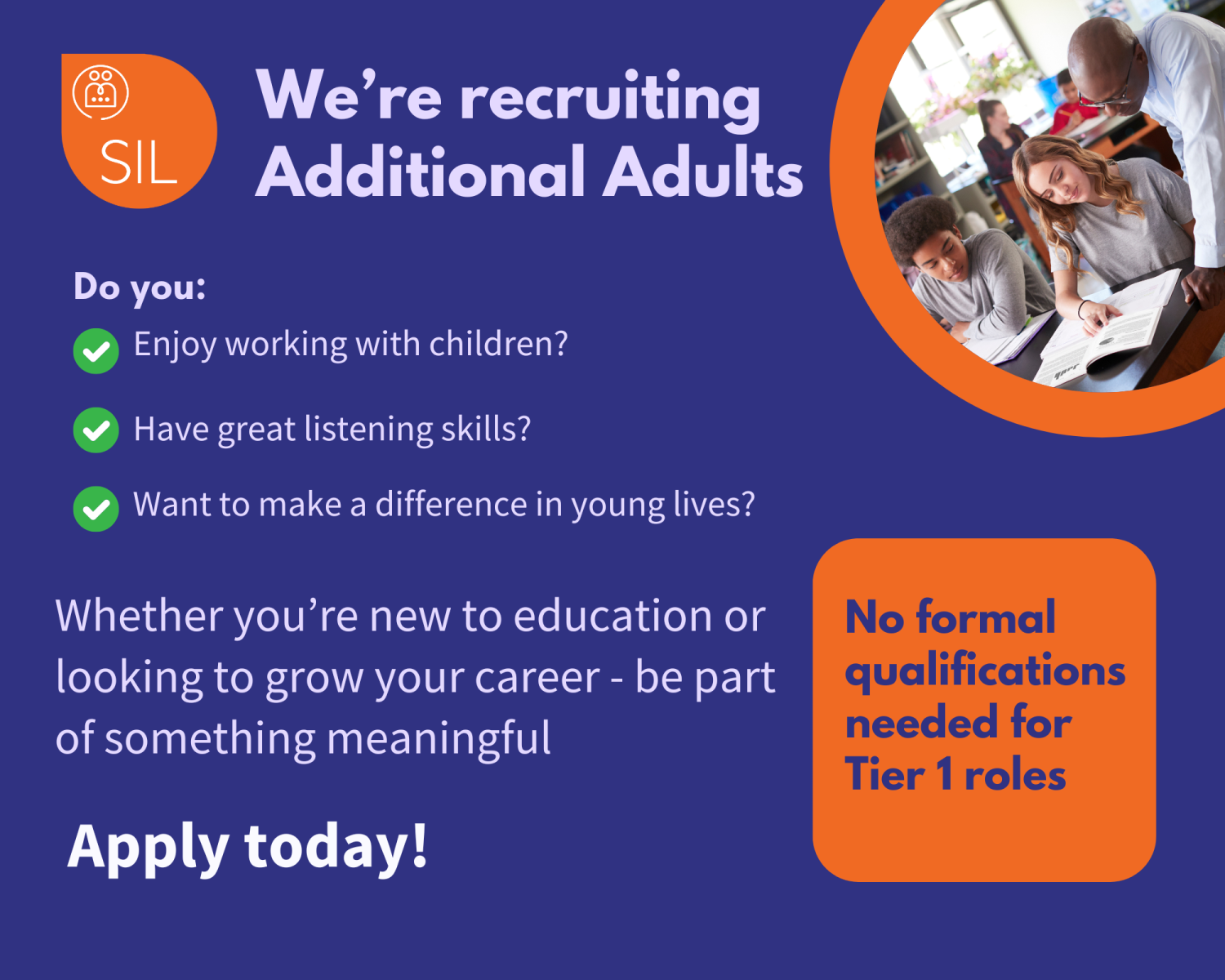 Recruiting Additional Adults in Schools: A Framework for Success | SIL